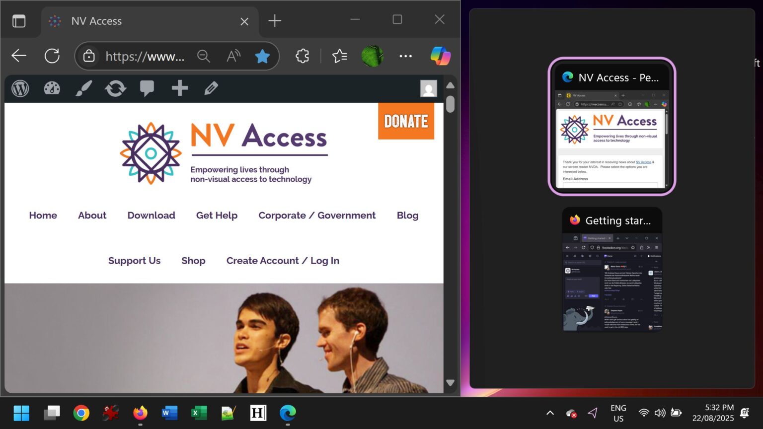 NV Access | In-Process 22nd August 2025
